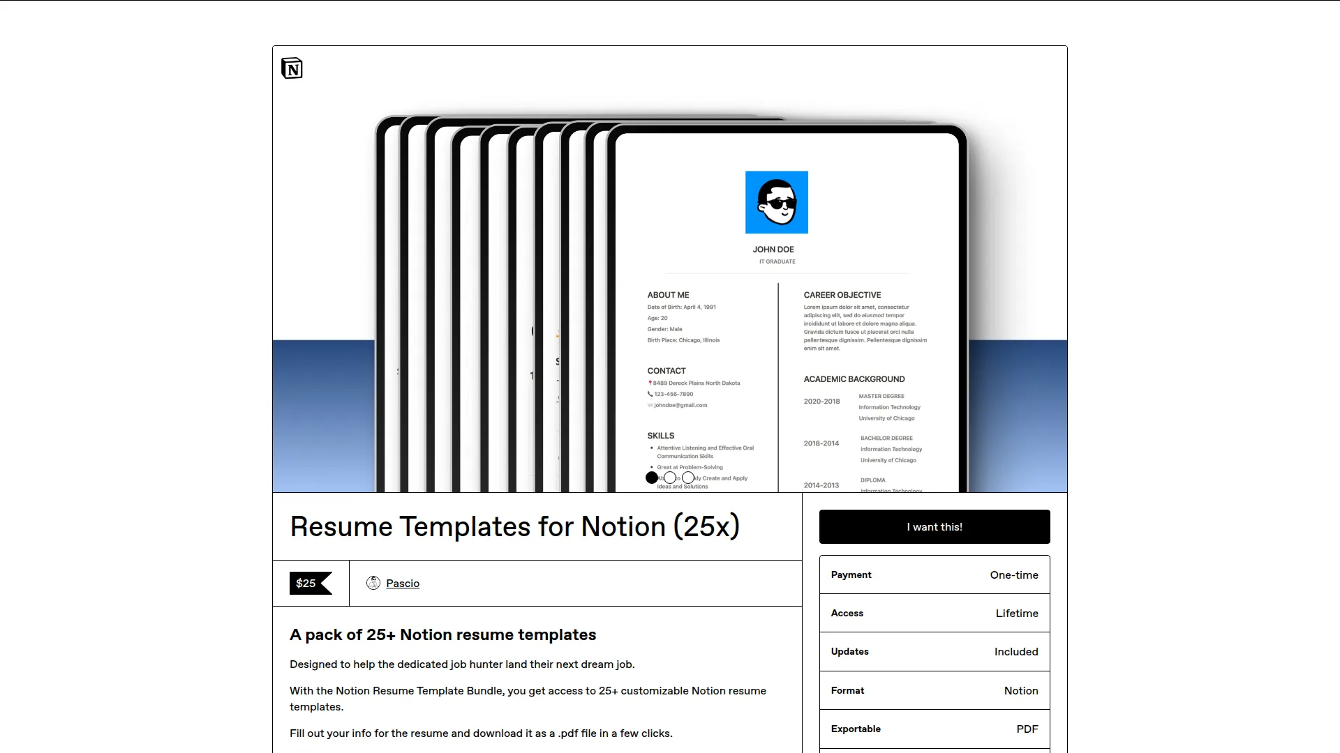 Resume Template Bundle